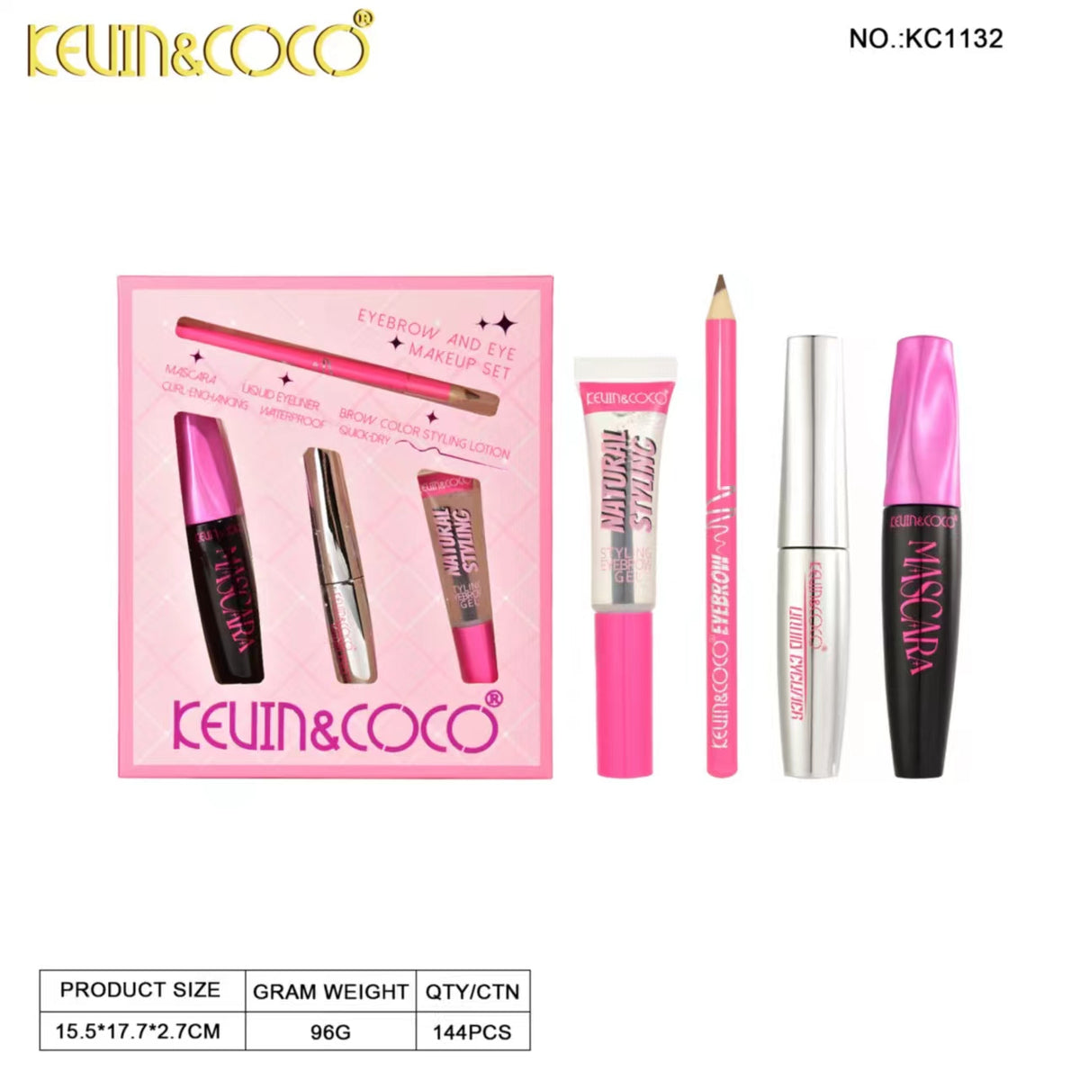 Eyebrow & Eye Makeup Display Kit - 6 PCS (KC1132) | KEVIN&COCO