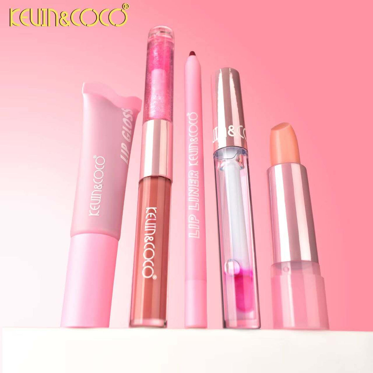 Pink Song Lip Gloss Set Display-6PCS (KC1097) | KEVIN&COCO