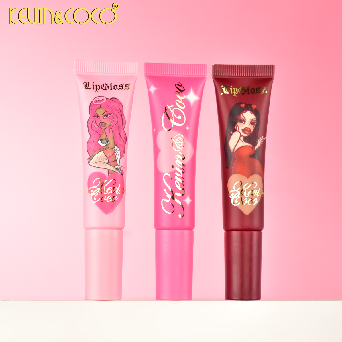 Spotlight City Lip Gloss & Liner Mini Set-6PCS(KC1249) | KEVIN&COCO
