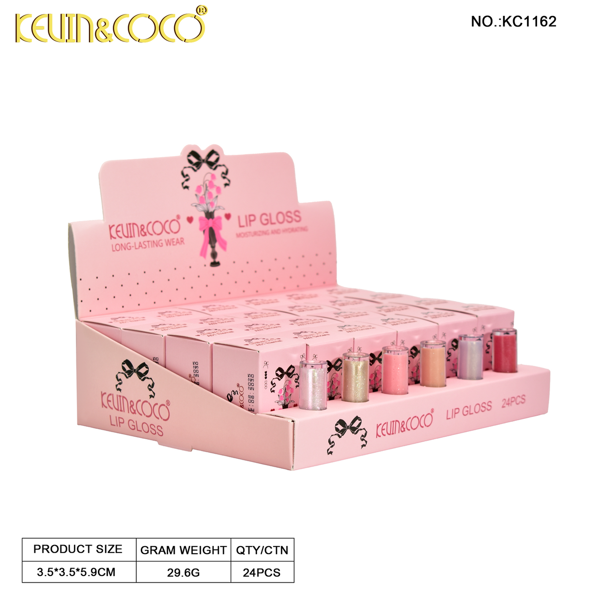 Pink Ribbon Lip Crème -24pcs（KC1162/KC1256） | KEVIN&COCO