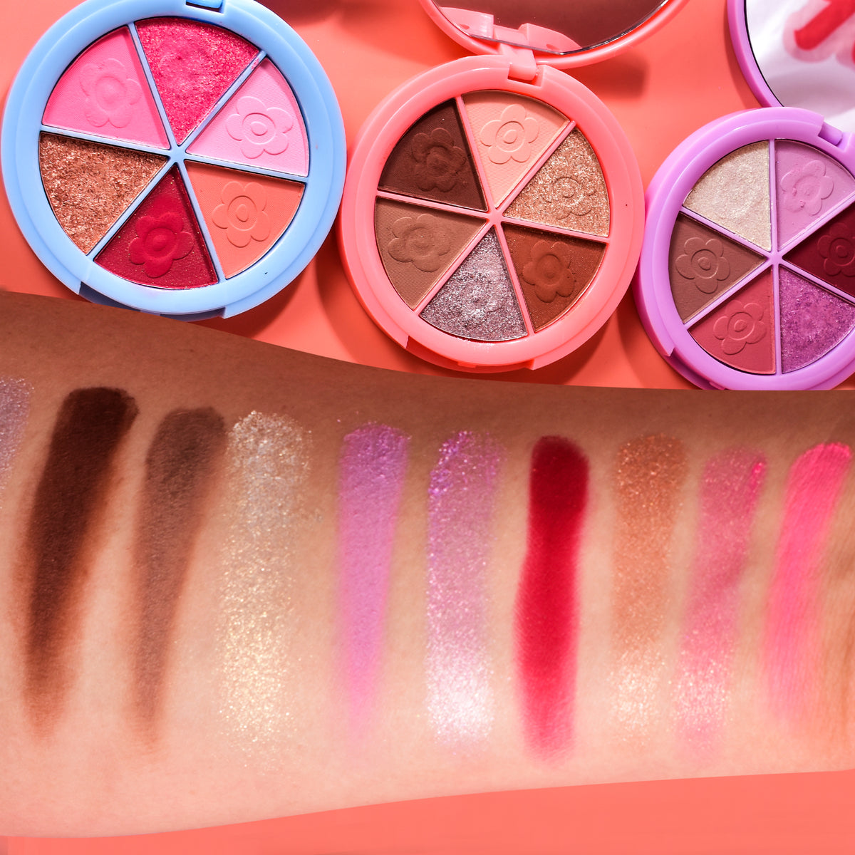 Happy Sunflower 6-Color Eyeshadow Palette (KC240371) | KEVIN&COCO